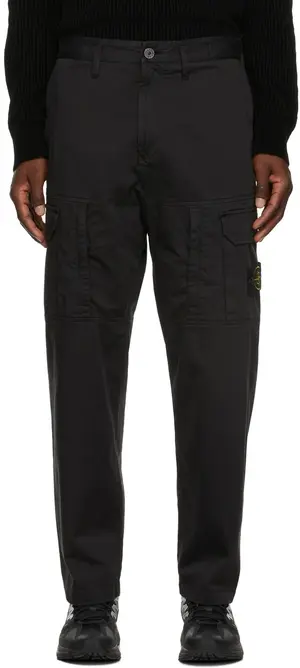Stone Island Stone Island Navy Cotton Cargo Pants V0029 Black
