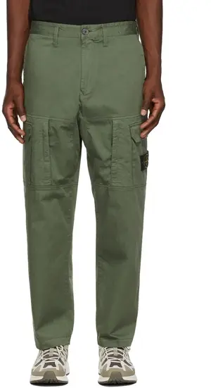 Stone Island Stone Island Navy Cotton Cargo Pants V0055 Sage