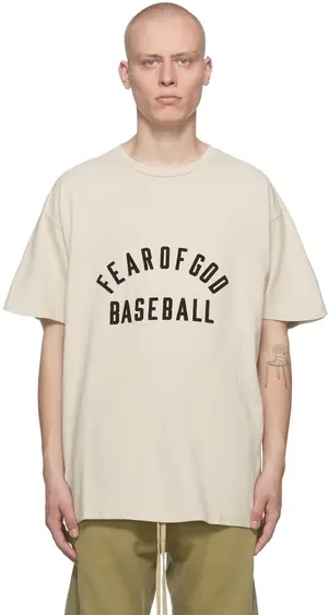 Fear Of God Fear Of God Beige Baseball T-shirt - Sand / Black280
