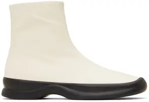 THE ROW The Row Grained Town Bootie - Milk