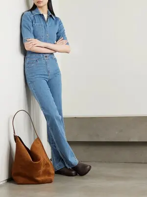 RIVET UTILITY Rowdy Stretch-denim Jumpsuit