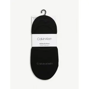 Calvin Klein Cotton-blend No-show Socks Pack Of Two - 00 Black