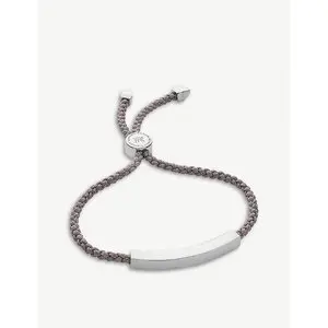 Monica Vinader Sterling Silver Linear Friendship Bracelet - Grey