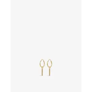 ANNA + NINA Ingot Ring 14ct -plated Silver Hoop