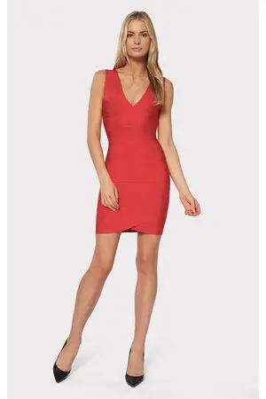 strapless open back dress Herve Leger