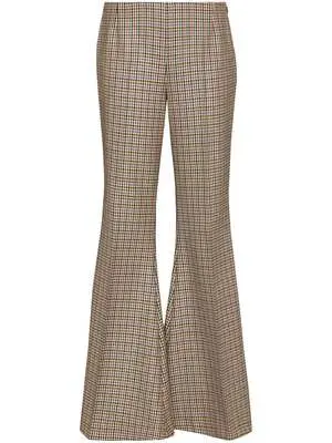 Stella McCartney Houndstooth Flared Trousers - Neutrals