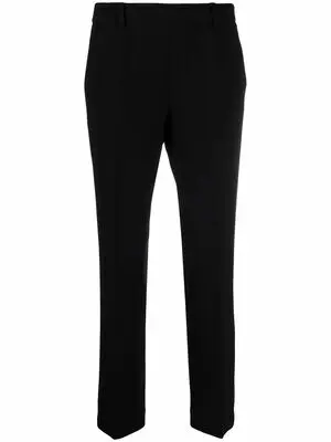 Alberto Biani Cropped Tailored Trousers - Black