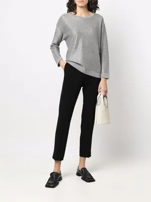 Alberto Biani Cropped Tailored Trousers - Black