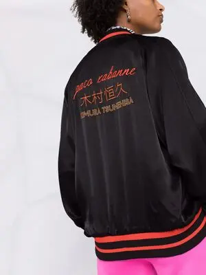 Rabanne Logo Patch Bomber Jacket