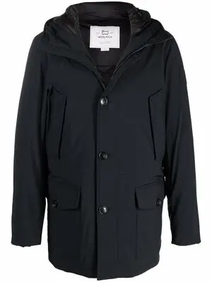 Woolrich Padded Down Parka Coat - Black