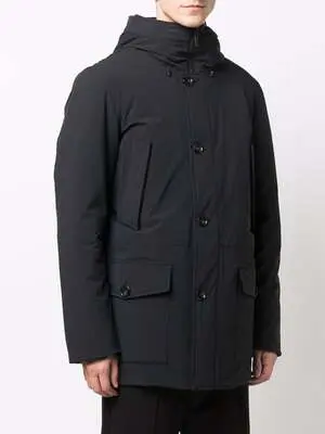 Woolrich Padded Down Parka Coat - Black