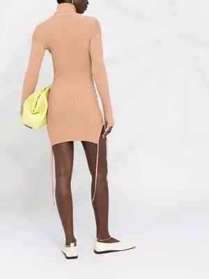 ANDREĀDAMO Roll-neck Ribbed Knit Dress
