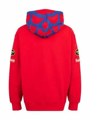 Supreme X Vanson Leathers Spider Zip-Up Hoodie - Red | Editorialist