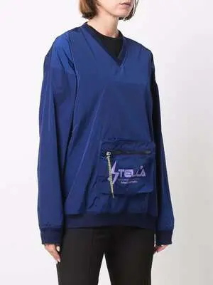 Stella McCartney V-neck Pouch Pocket Sweatshirt