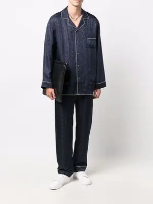 LANVIN Logo-print Pajama Shirt