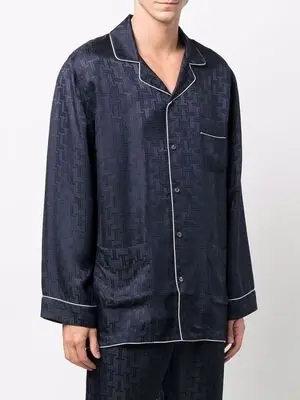 LANVIN Logo-print Pajama Shirt