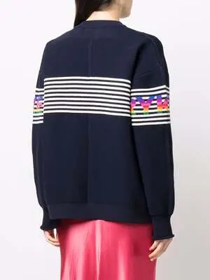 Sonia Rykiel Paris Striped Logo-knit Jumper