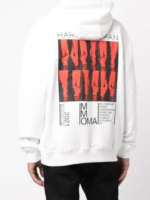 HACULLA. Ally Printed Hoodie - White