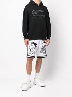 HACULLA. Red Light Slogan-print Hoodie - Black