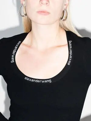 Alexander Wang Logo-trim Mini Dress