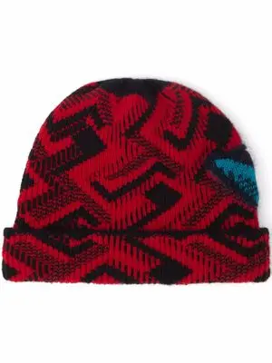 Prada Geometric Intarsia Beanie