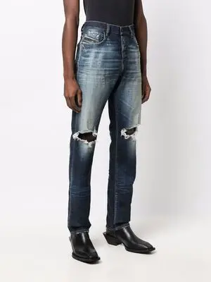 DIESEL® Viker Distressed Straight Leg Jeans