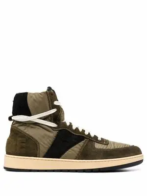 Rhude Rhecess Panelled High-top Sneakers - Green