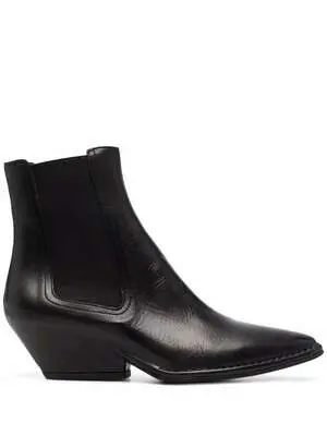 DEL CARLO Mid-heel Leather Boots