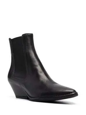 DEL CARLO Mid-heel Leather Boots