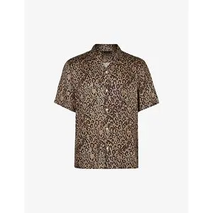 ALLSAINTS Halftone Leopard-print Relaxed-fit Woven Shirt