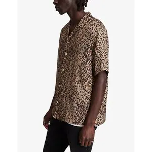 ALLSAINTS Halftone Leopard-print Relaxed-fit Woven Shirt