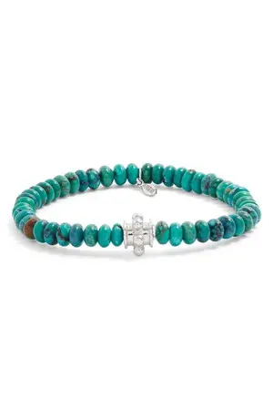 Anzie Bohème Beaded Stone Bracelet Blue