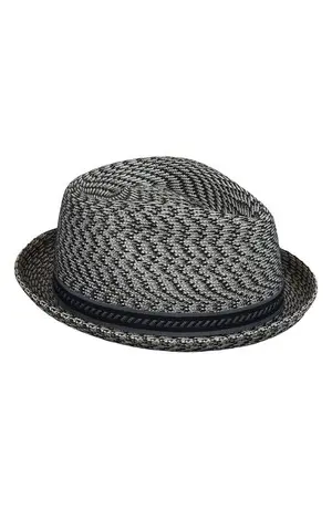 BAILEY Mannes Straw Hat - Charcoal Melange