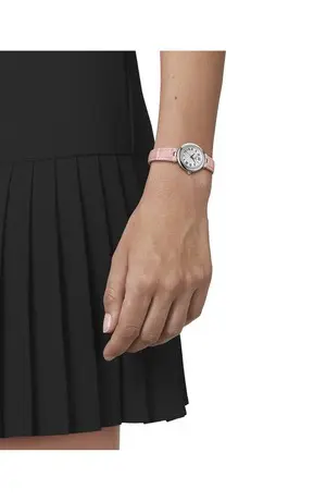 TISSOT Bellissima Leather Strap Watch - Pink