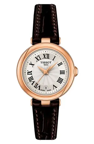 TISSOT Tissot Bellissima Leather Strap Watch White