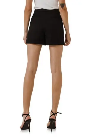 Endless Rose Tailored High-waist Shorts - Black