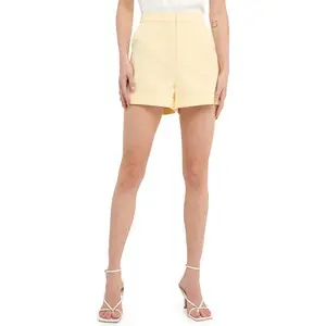 Endless Rose Tailored High-waist Shorts - Yellow