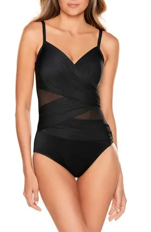 Miraclesuit Miraclesuit® Network Mystique One-Piece Swimsuit Blk