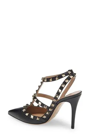 Valentino Garavani Rockstud Ankle Strap Pump - 0no Nero