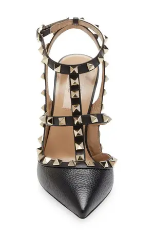 Valentino Garavani Rockstud Ankle Strap Pump - 0no Nero