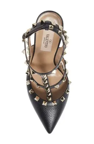 Valentino Garavani Rockstud Ankle Strap Pump - 0no Nero