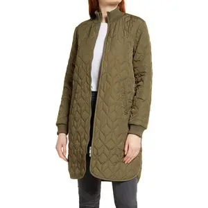 ILSE JACOBSEN Long Quilted Jacket - Army