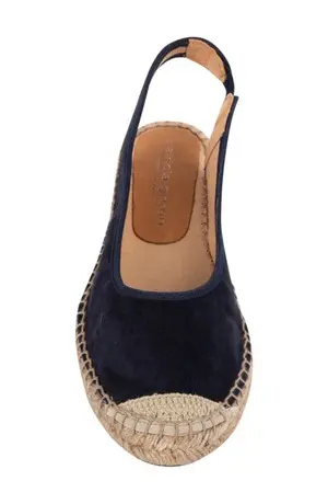 PATRICIA GREEN Valencia Slingback Wedge Espadrille - Navy