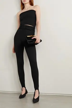 LESET Rio Strapless Cropped Top - Black