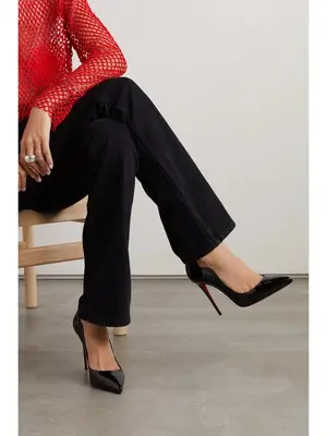 CHRISTIAN LOUBOUTIN Hot Chick 100 Patent-leather Pumps - Black