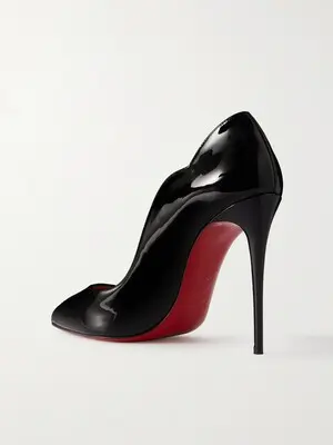 CHRISTIAN LOUBOUTIN Hot Chick 100 Patent-leather Pumps - Black