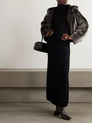 YVES SALOMON Hooded Shearling Jacket