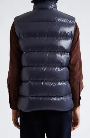 Moncler Tibb Down Puffer Vest - Navy Blue