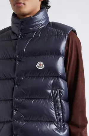 Moncler Tibb Down Puffer Vest - Navy Blue
