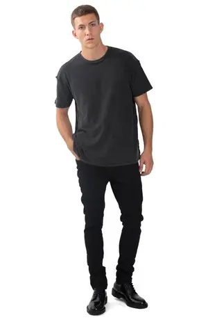 PURPLE BRAND Resin Coated Skinny Jeans - Black Resin